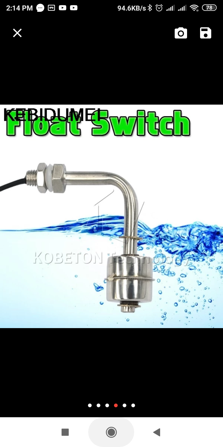 Stainless Steel Liquid Water Level Sensor Float Switch for Pool Can ...